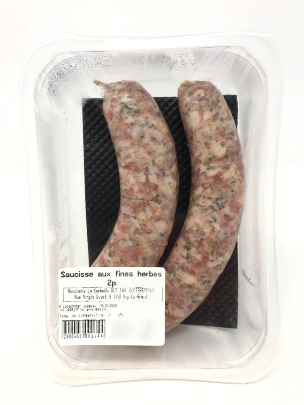 Saucisse aux fines herbes 2p. - d'ici