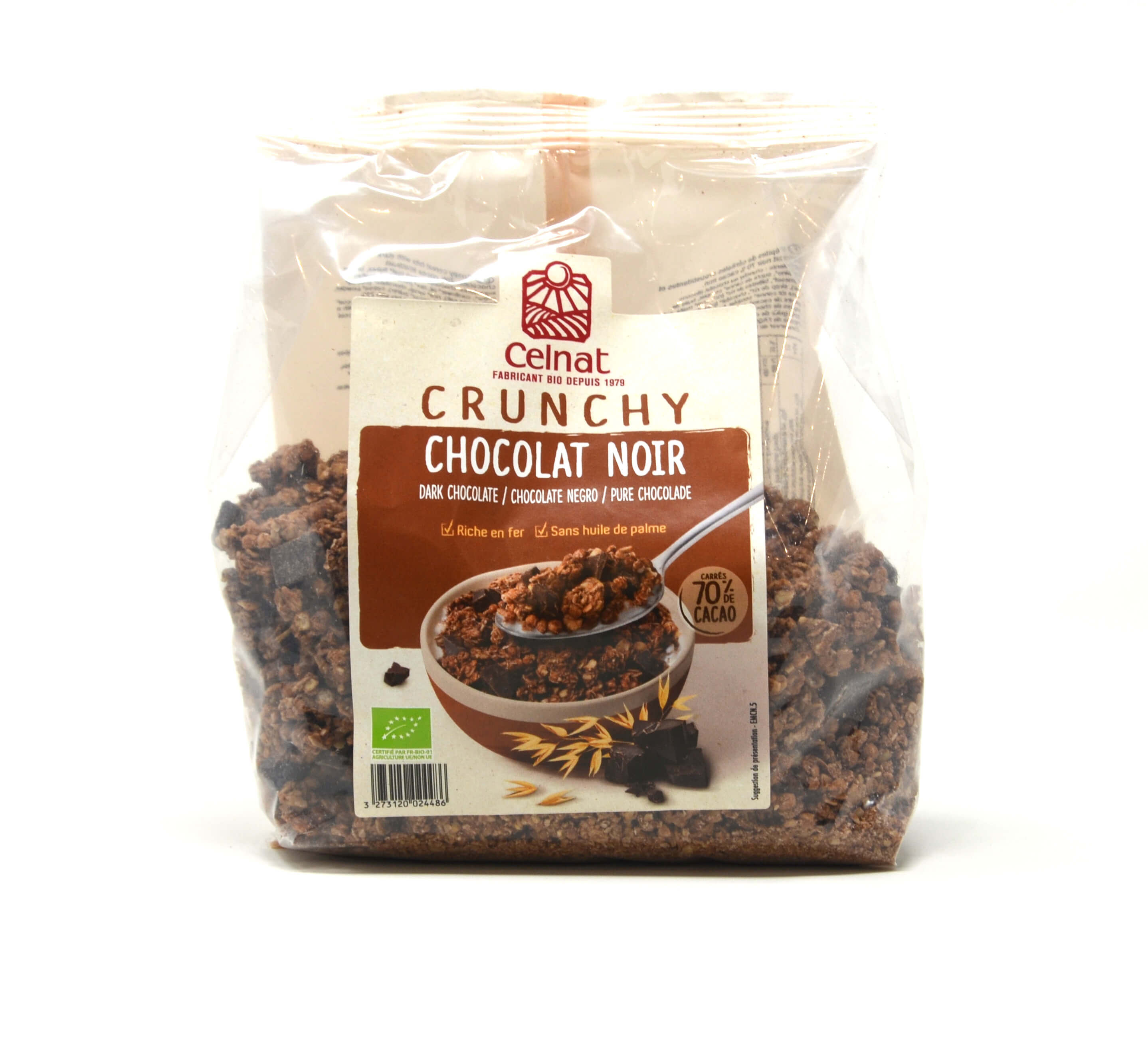 Crunchy chocolat noir 500g - d'ici